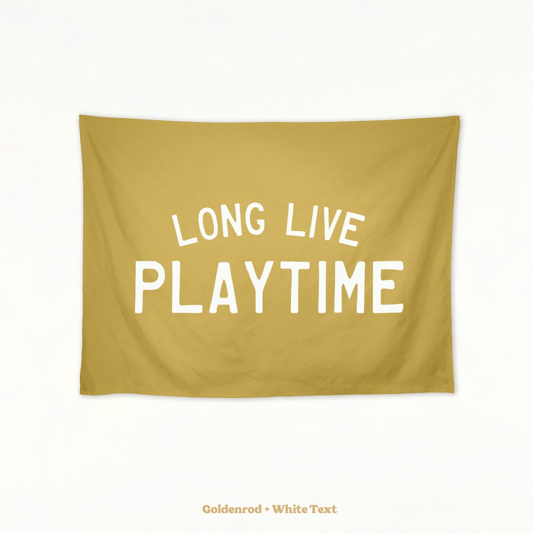 Long Live Playtime Banner | Playroom Wall Art, Kids Decor Flag ...