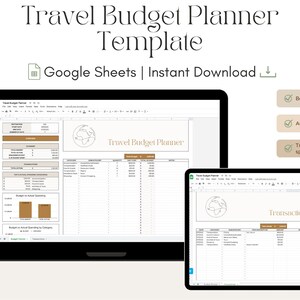 Travel Planner Spreadsheet Google Sheets Template Travel - Etsy