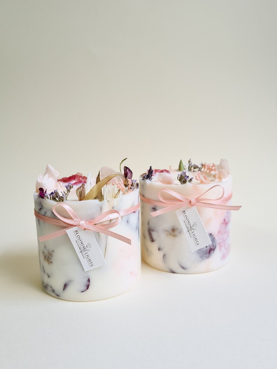 Floral Violet Candle | Scented | Soy Wax | Dried Flower Candle ...