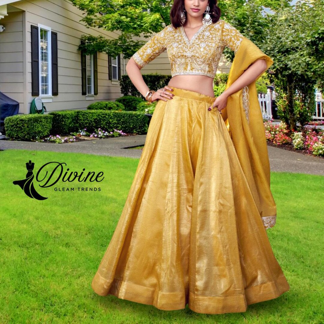 Yellow Color Sequence Embroidery Work Designer Lehenga Choli for Any ...
