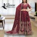 Maroon Color Sequence Embroidery Work Designer Lehenga Choli for Any ...