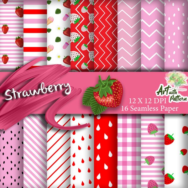 Strawberry Print - Etsy