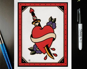 Dagger Flash Art - Etsy