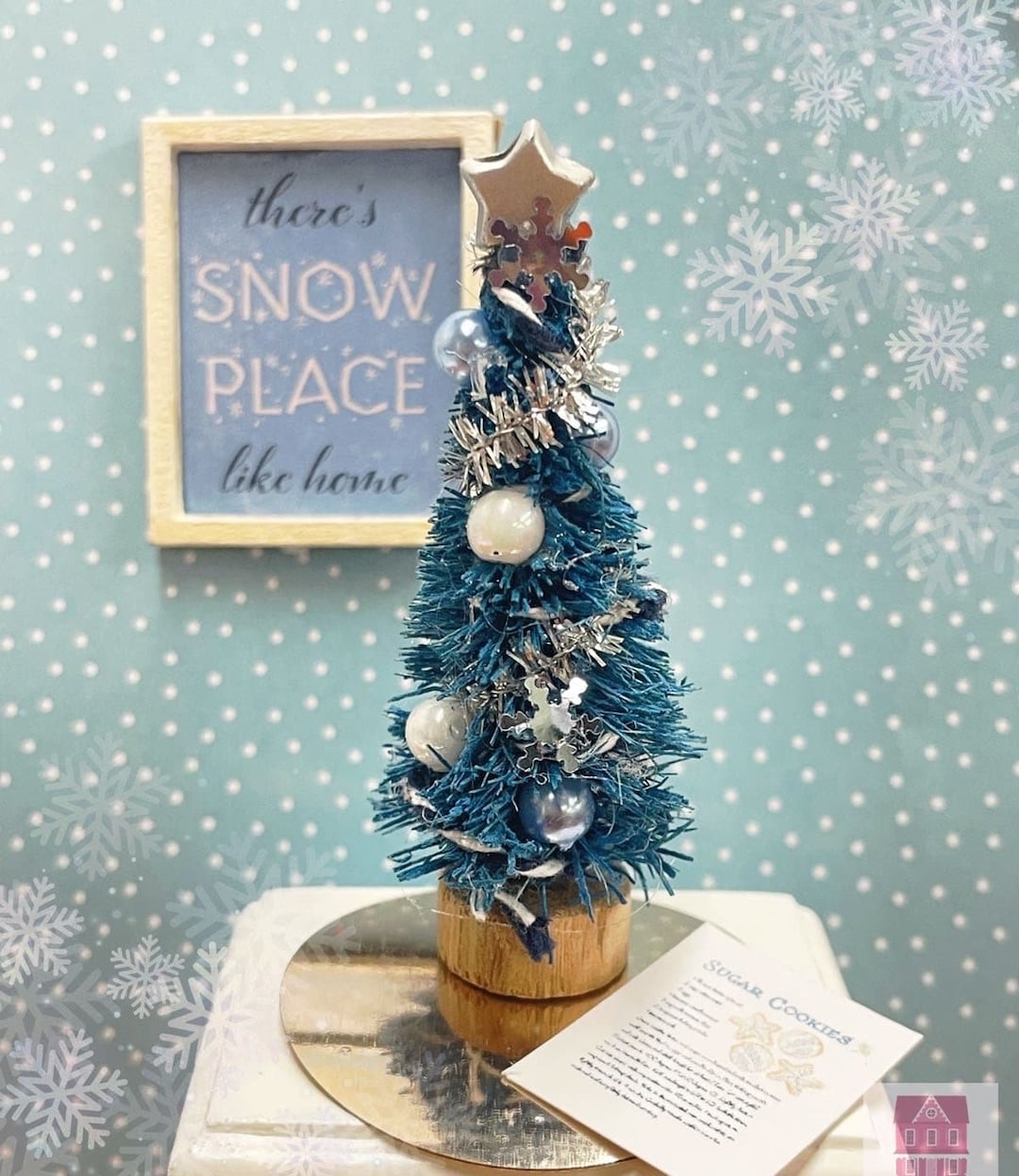Dollhouse Blue Christmas Tree 1:12 Scale Christmas - Etsy