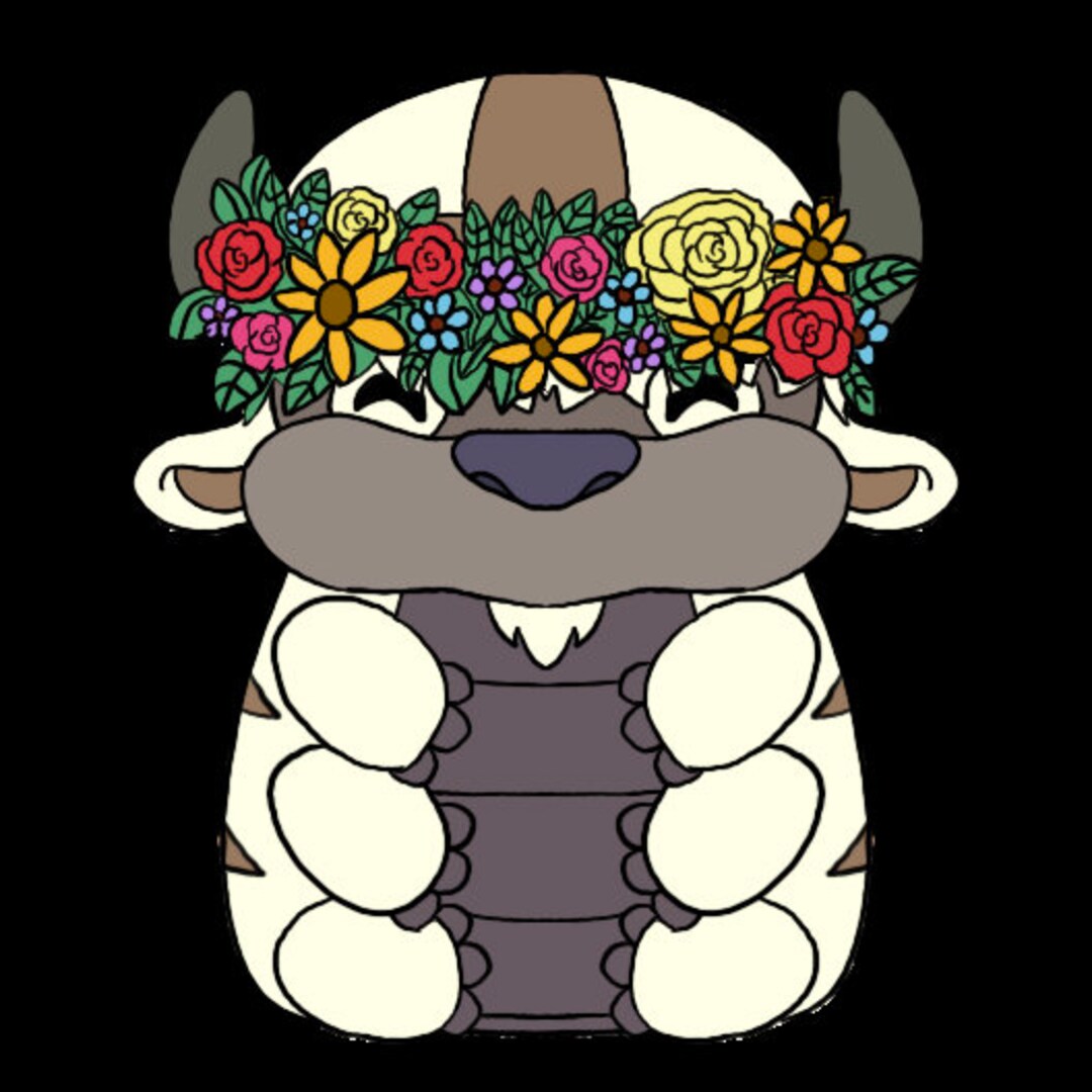 Appa Wearing a Flower Crown - Etsy