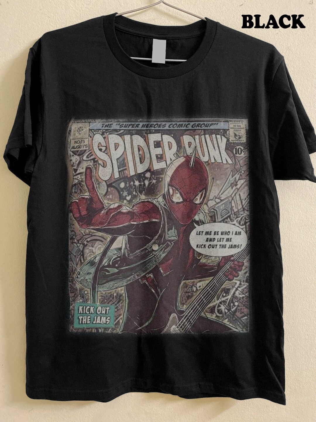 Spider Punk Comic Man Across the Classic Sweatshirt Retro Spider Punk ...