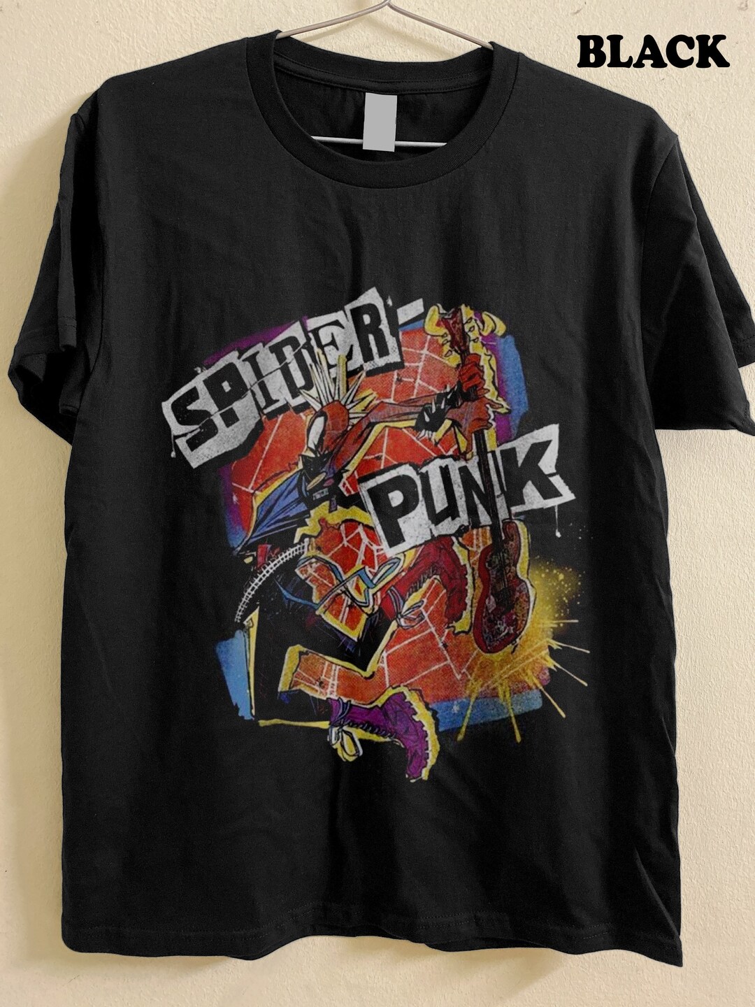 Retro Spider Punk Comic Man Across Sweatshirt Retro Spider Punk Shirt ...