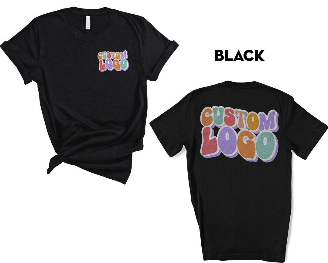 Custom Front and Back Logo Shirt Personalized Logo Design Custom Logo ...