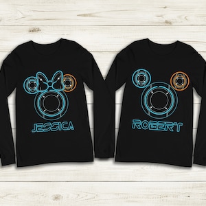 Personalized Mickey Minnie Tron Lightcycle T-shirt, Tron Lightcycle Run ...