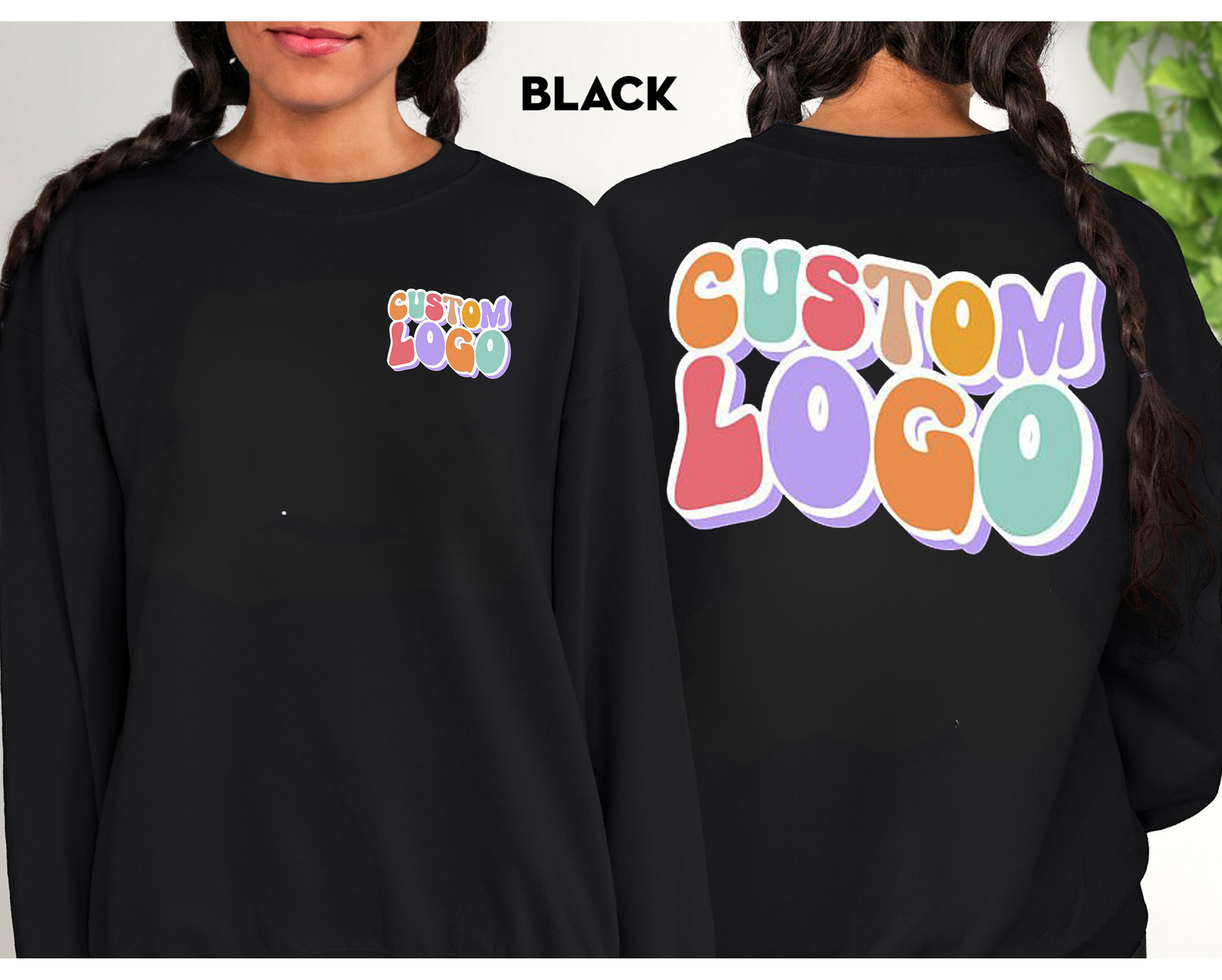 Custom Front and Back Logo Shirt Personalized Logo Design Custom Logo ...