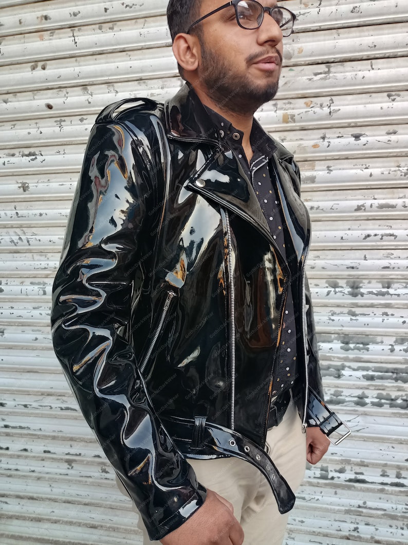 Motorbike Jacket Vinyl PVC Motorcycle Jacket Biker Jacket PCV - Etsy