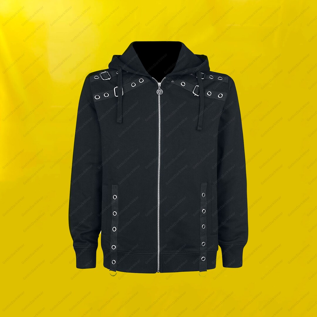 Men's Gothic Hooded Mask of Sanity Hooded Cip Coat, Men's Fashion ...