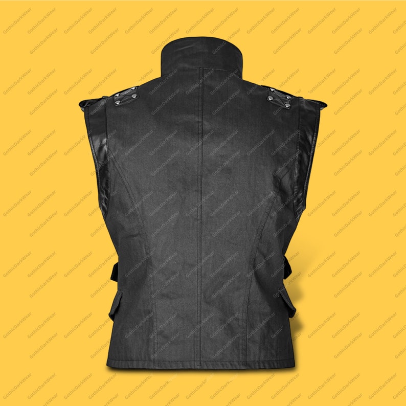 Men Gothic Vest Military Waistcoat Army Vest Gothic Steampunk Vest Red ...