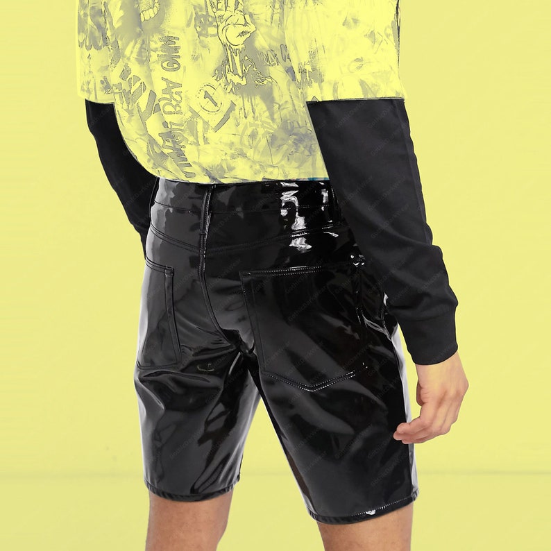 Men PVC Vinyl Shorts Club Wear Shorts Casual Short Slim Shorts - Etsy