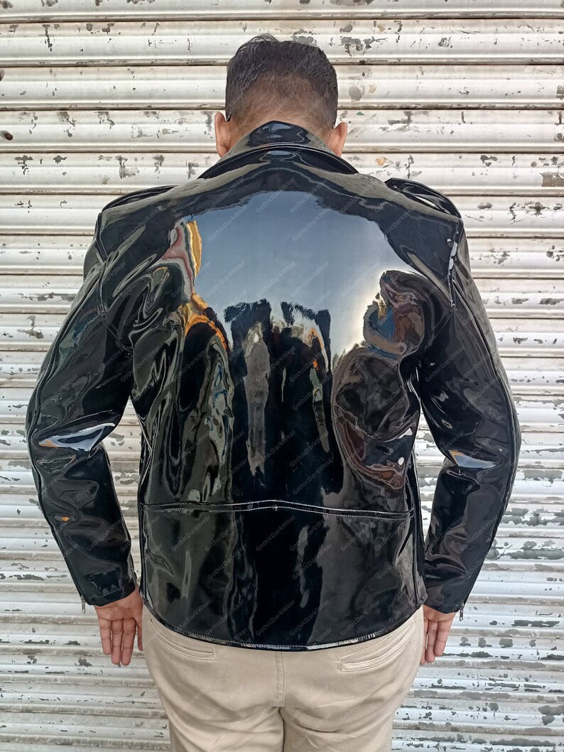 Motorbike Jacket Vinyl PVC Motorcycle Jacket Biker Jacket PCV - Etsy