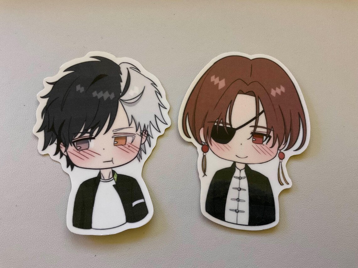 Die-cut Windbreaker Stickers - Sakura and Suo - Etsy