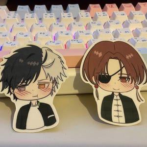 Die-cut Windbreaker Stickers Sakura and Suo - Etsy