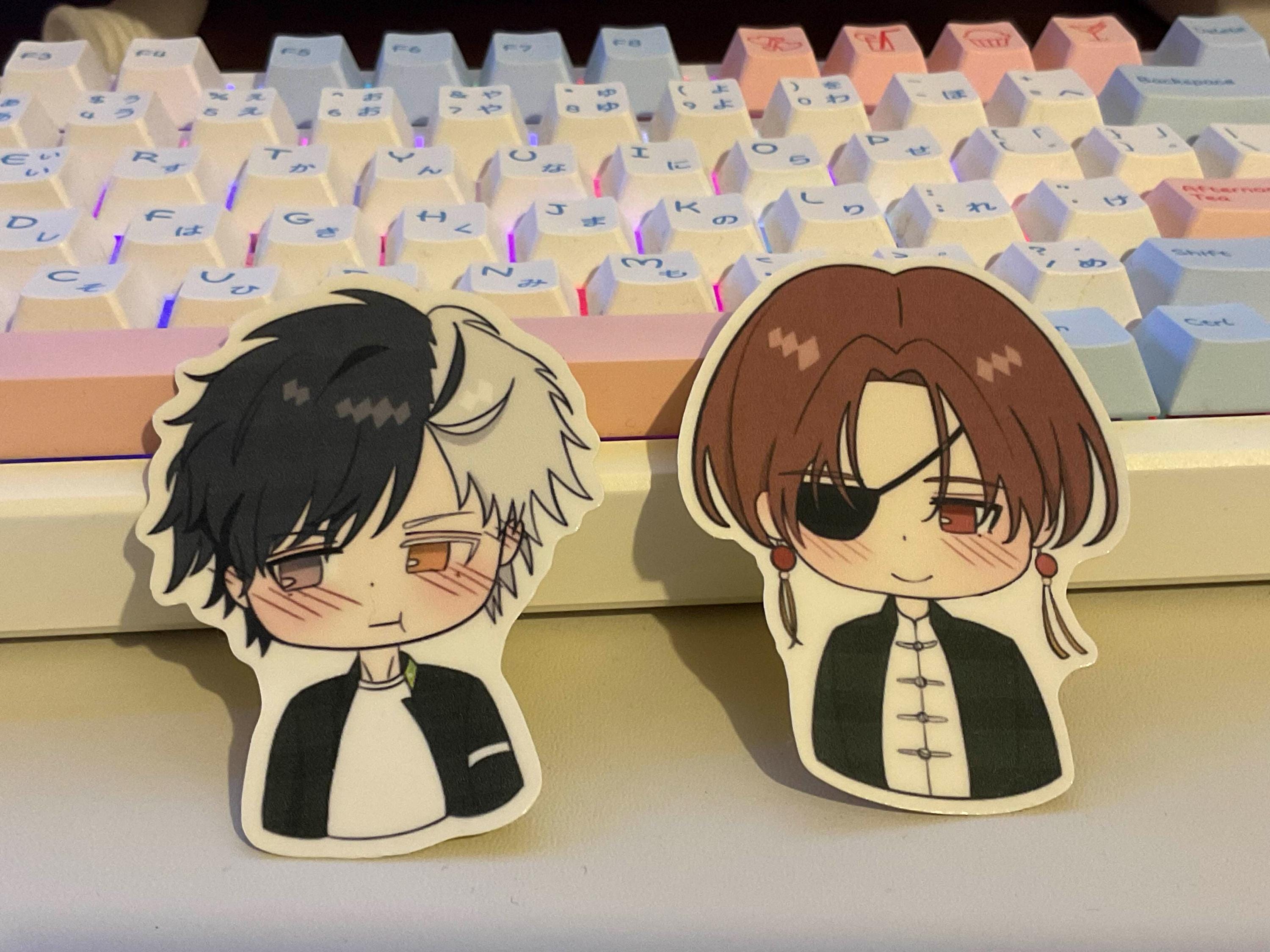 Die-cut Windbreaker Stickers - Sakura and Suo - Etsy