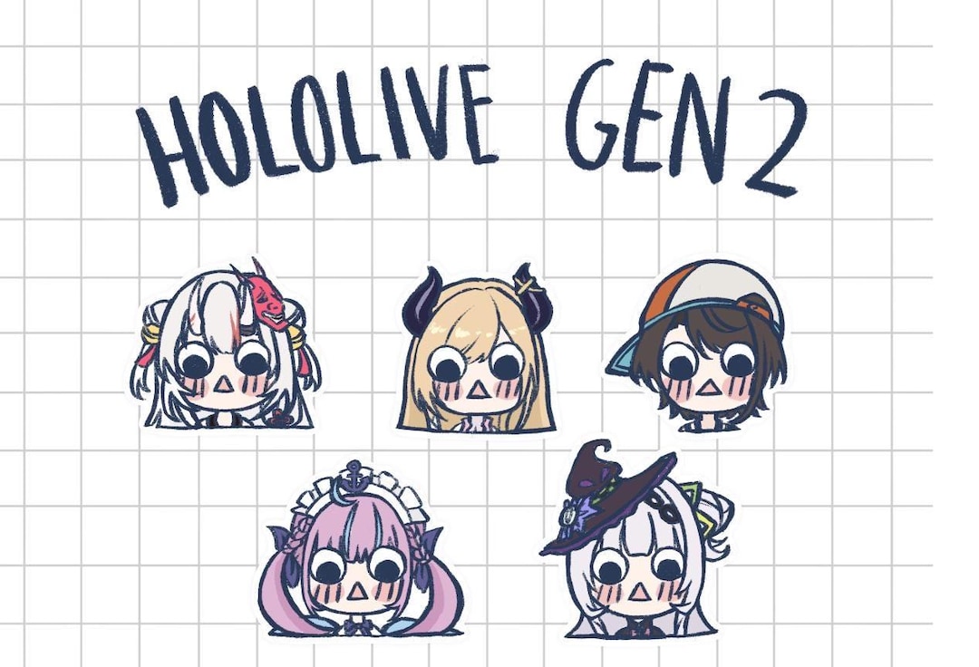 Hololive JP Gen 2 Holographic Stickers - Etsy