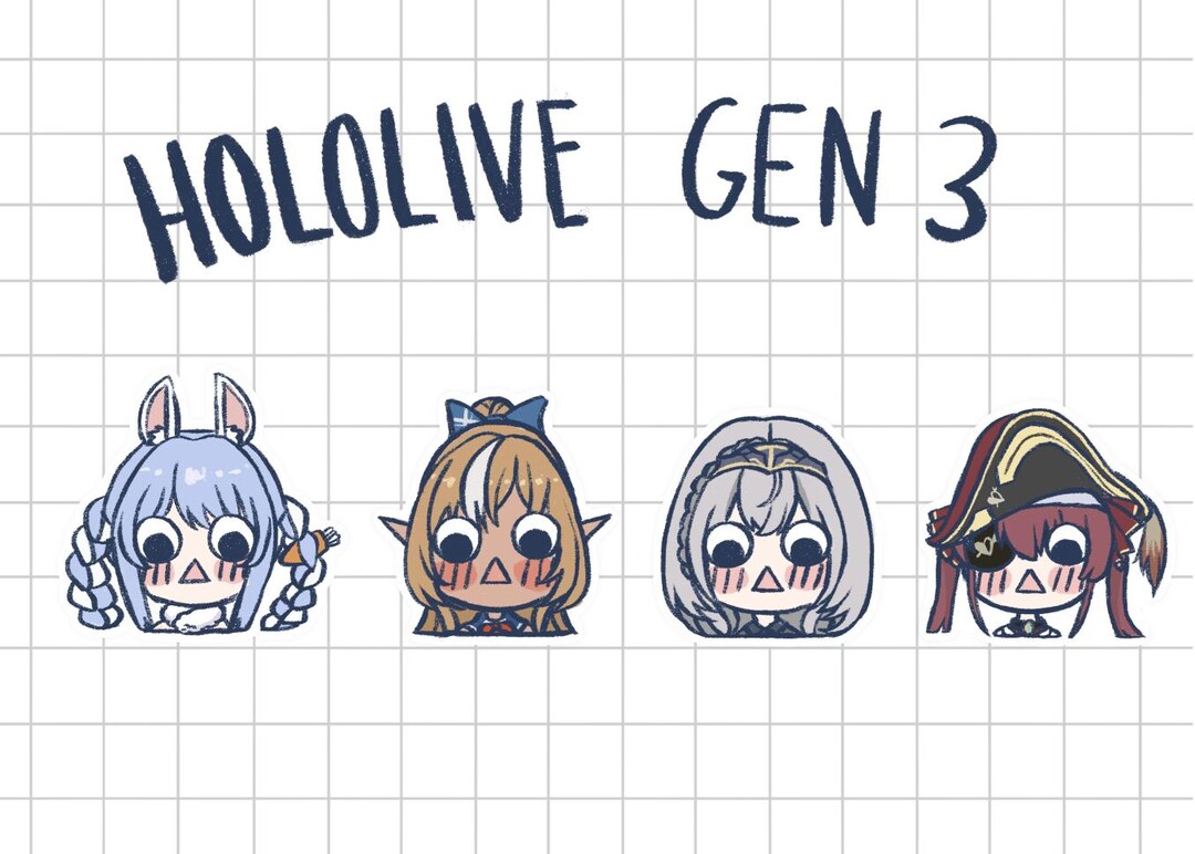 Hololive JP Gen 3 Holographic Stickers - Etsy