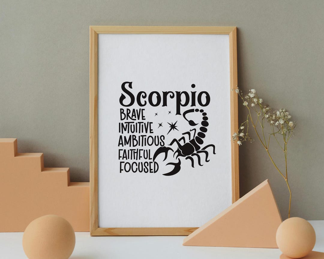 Scorpio Zodiac Sign Digital Print | Astrology Wall Art | Printable ...