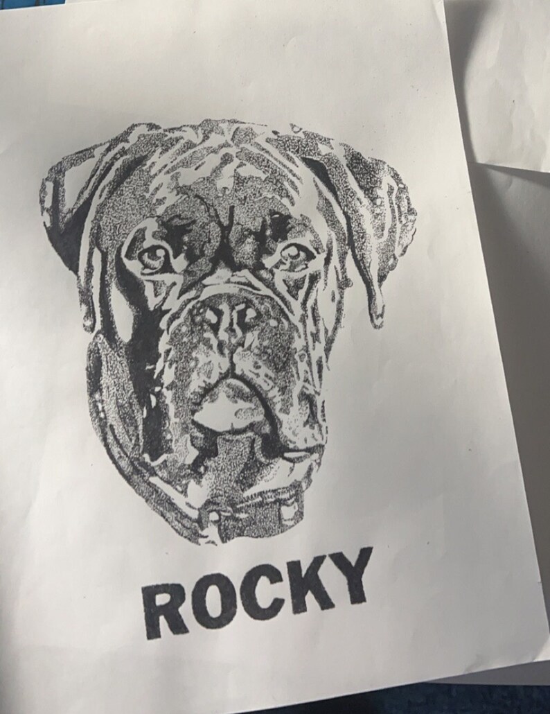 Custom Stippling Drawing - 9x12 - Etsy