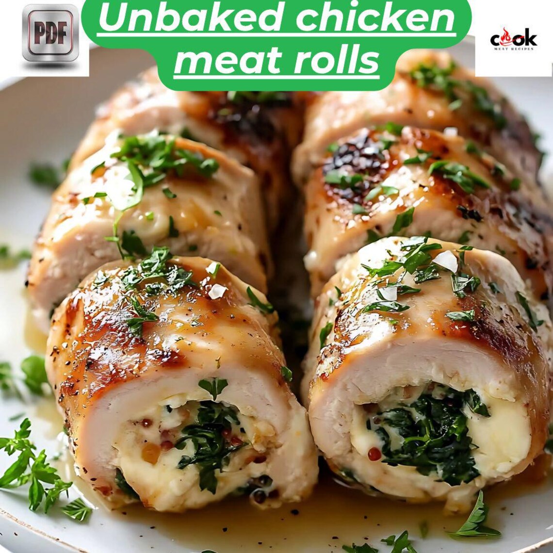 Unbaked Chicken Meat Rolls Recipe (PDF Pattern) - Etsy