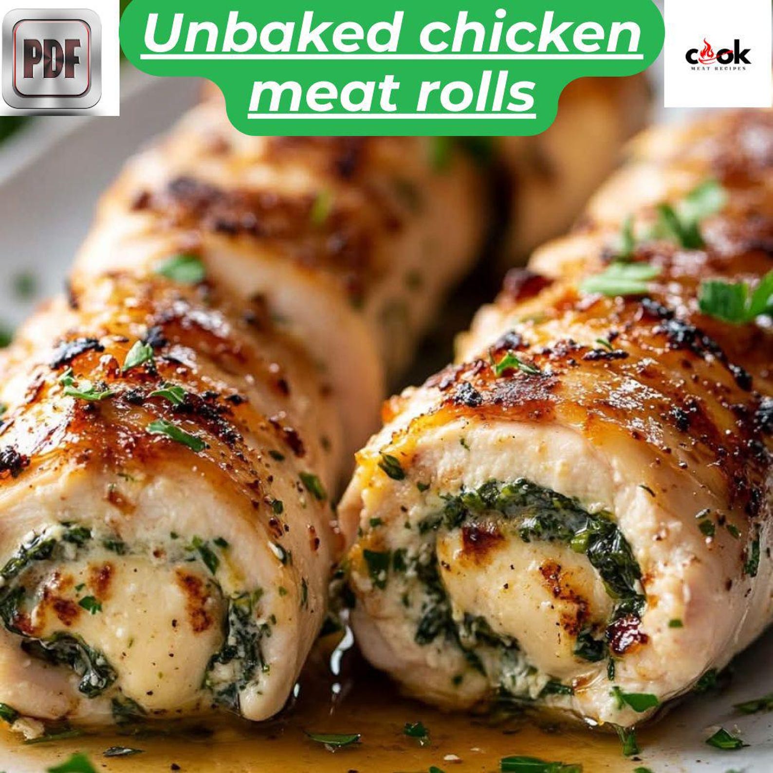 Unbaked Chicken Meat Rolls Recipe (PDF Pattern) - Etsy