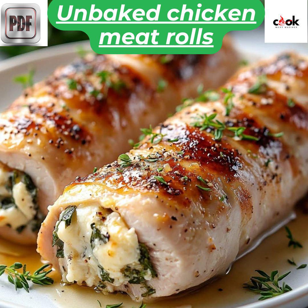 Unbaked Chicken Meat Rolls Recipe (PDF Pattern) - Etsy