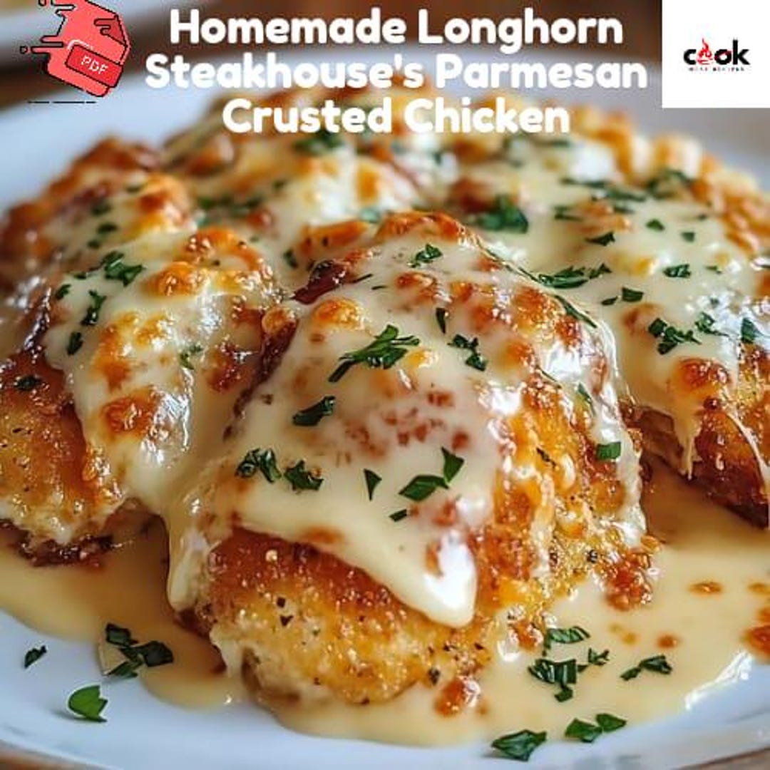Longhorn Steakhouse Parmesan Crusted Chicken Recipe (instant Download ...