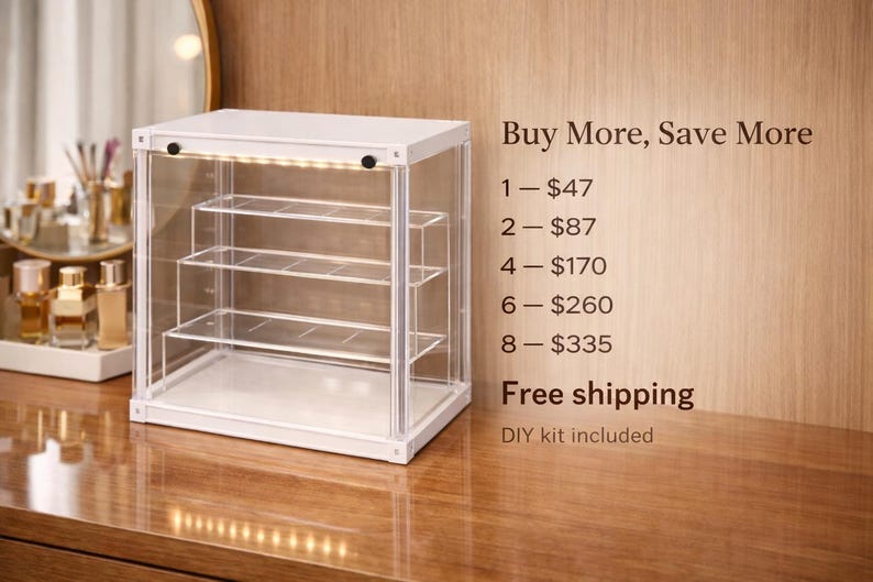 DIY Case KIT Assemble Acrylic Display Organizer 3 Tier Shelf Voice ...