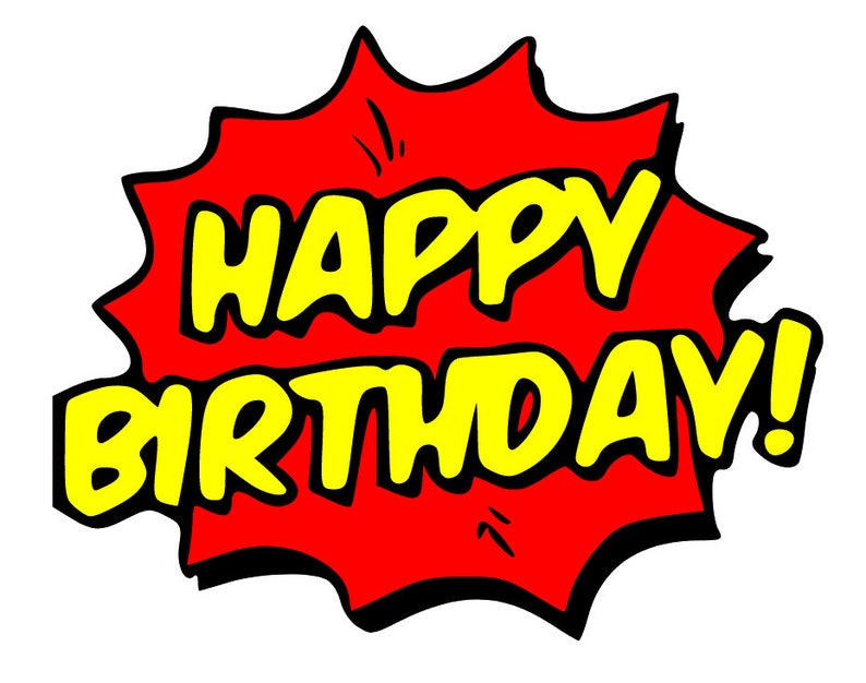 Superhero Comic Word Bubble Sound Effects for Birthday Party Pop Art ...