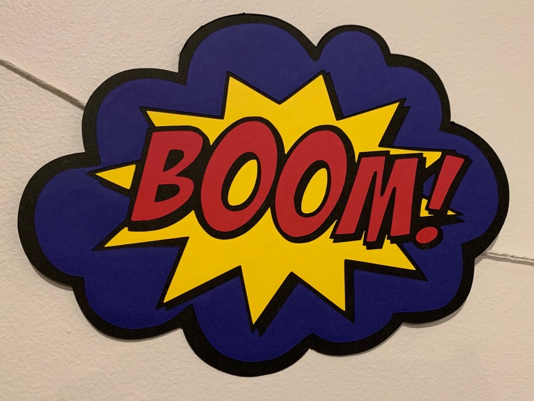 Superhero Comic Word Bubble Sound Effects for Birthday Party Pop Art ...