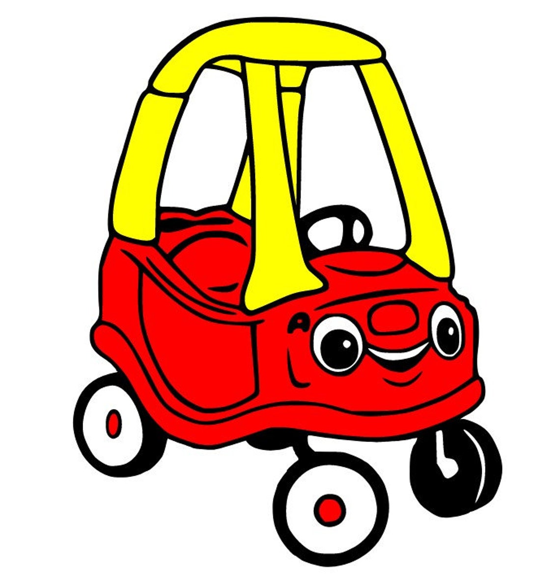 First Car Baby Toddler Kid Classic Cozy Coupe SVG Vinyl Cutout File ...