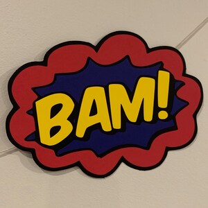 Superhero Comic Word Bubble Sound Effects for Birthday Party Pop Art ...