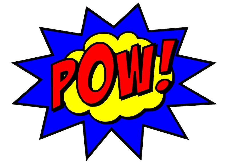 Superhero Comic Word Bubble Sound Effects for Birthday Party Pop Art ...
