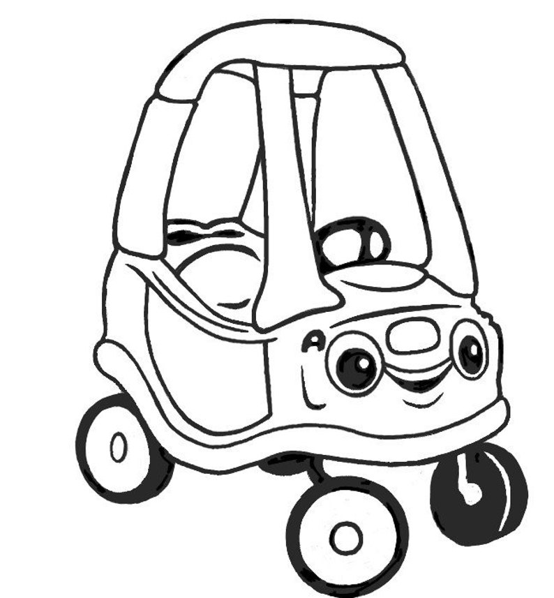 First Car Baby Toddler Kid Classic Cozy Coupe SVG Vinyl Cutout File ...