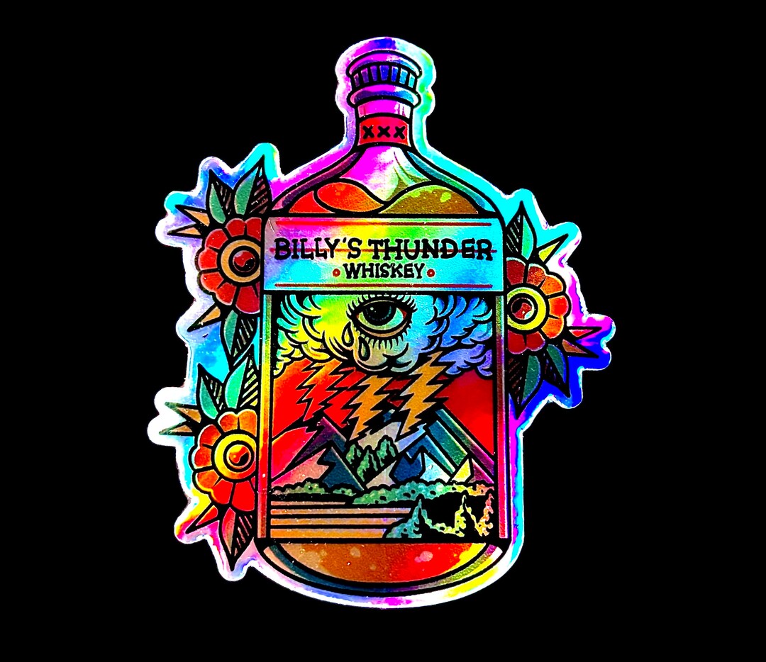Thunder Holographic Sticker/magnent - Etsy