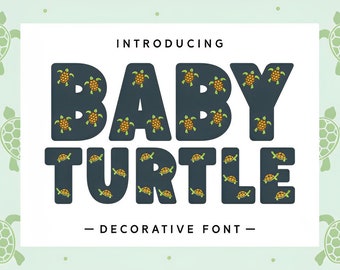 Turtle Alphabet Svg - Etsy