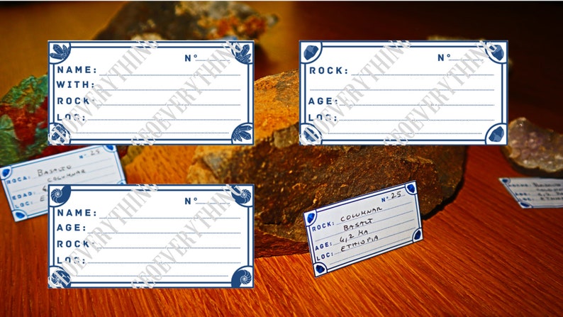 Download Labels for Minerals, Crystals, Rocks, Fossils - 2.3 X 1.2 ...