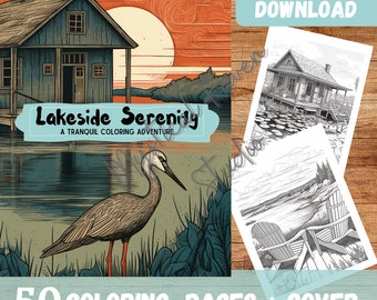 Lake Life Coloring Page - Etsy
