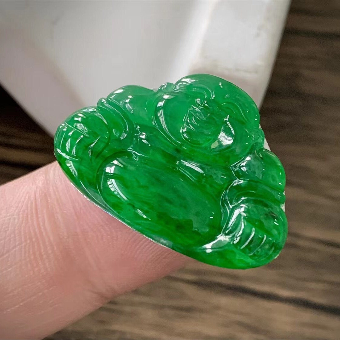 Natural Burmese Emerald A Cargo Yang Green Buddha Can Be Customized ...