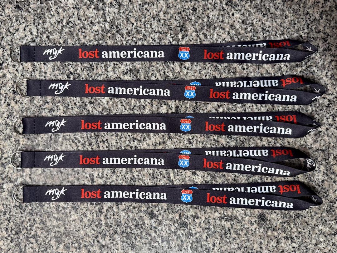MGK Lanyards Lost Americana Lanyard Black Flag Lanyard General ...