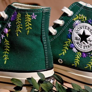 Embroidered Converse - Etsy