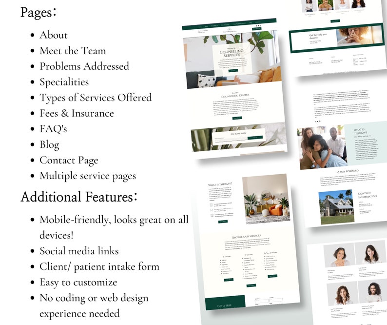 WIX Website Template | Website Design | Professional Health and Wellness Website Template for ...