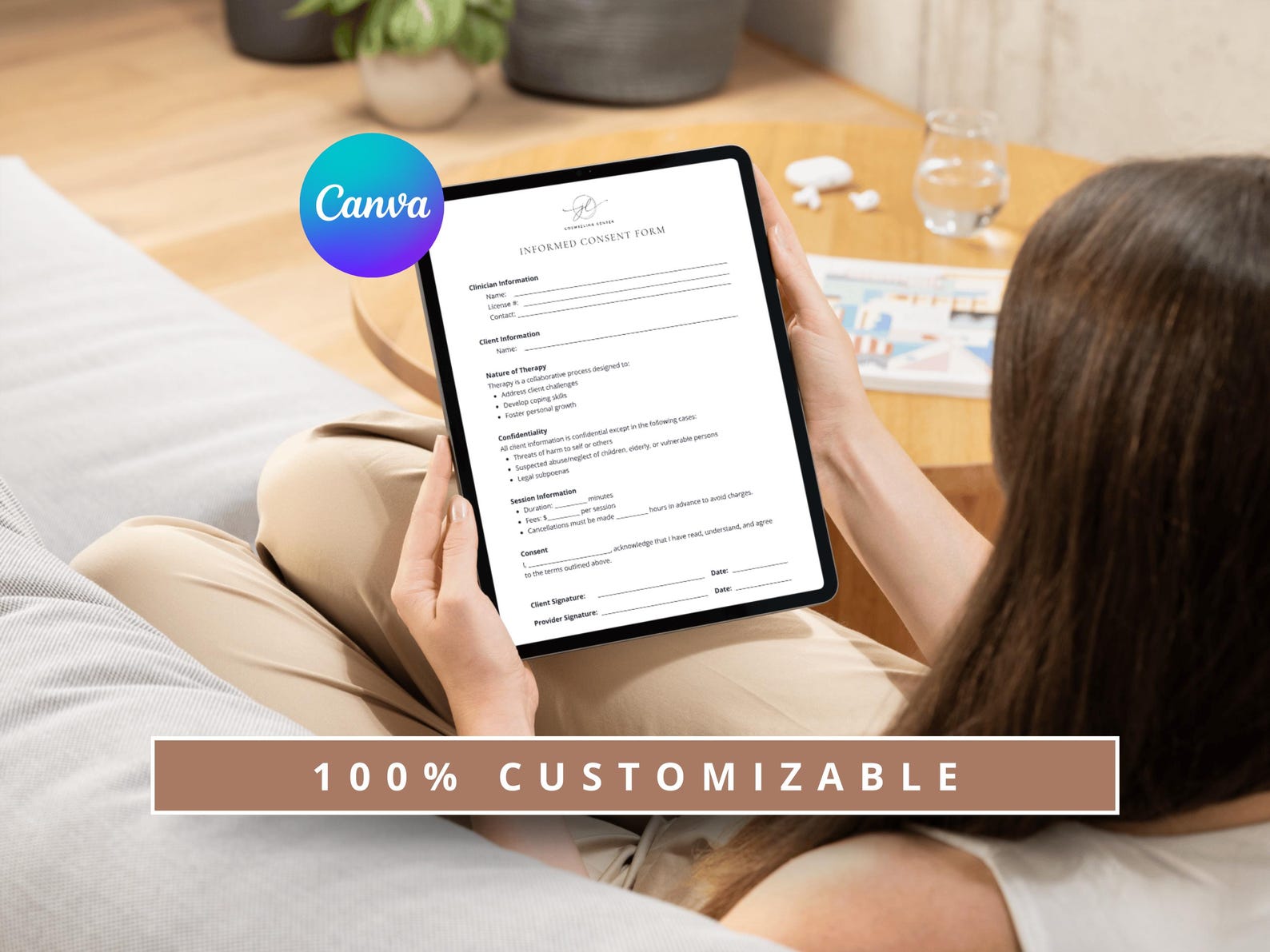 Therapy Informed Consent, Social Work Template, Counseling Form ...
