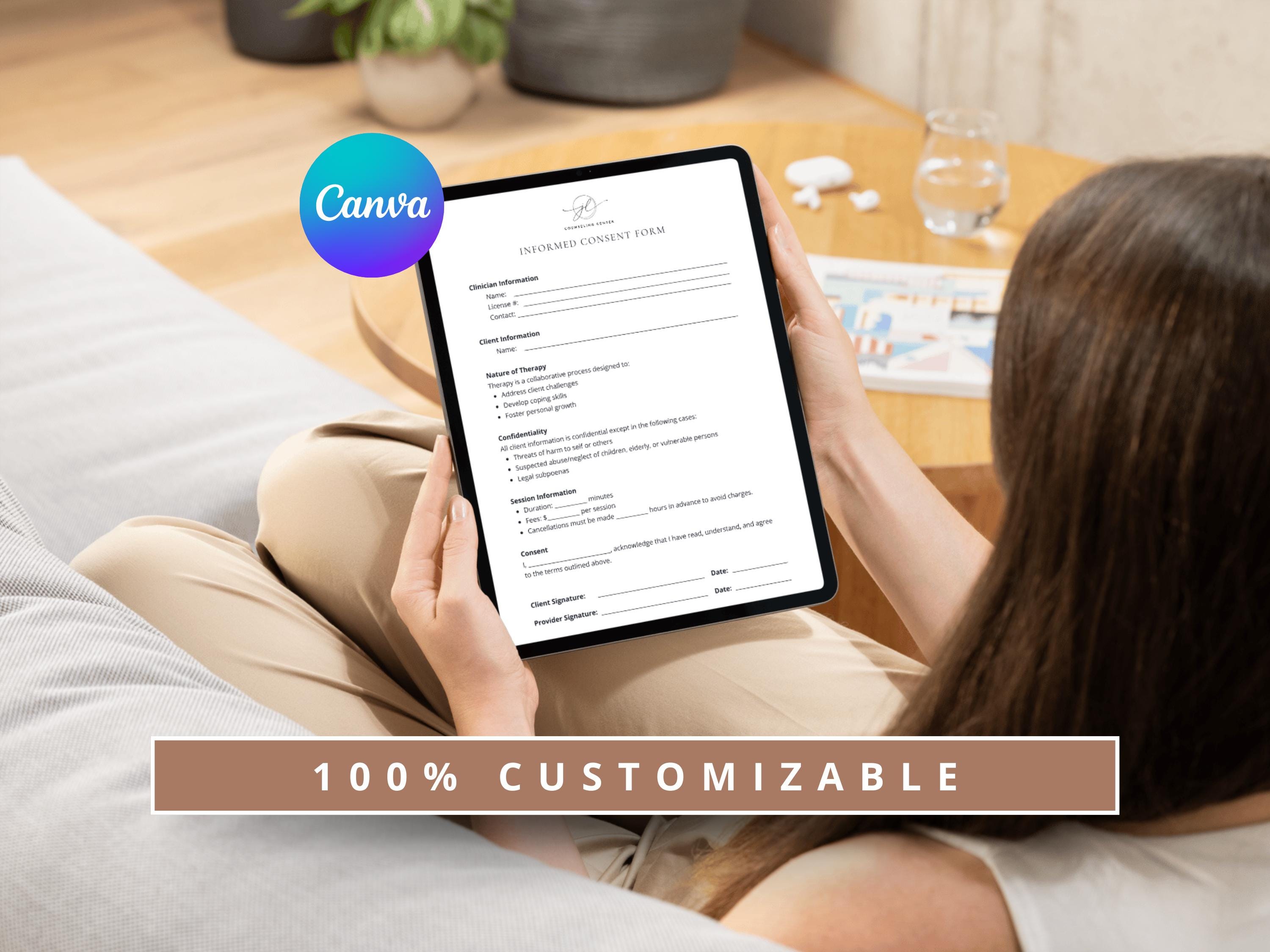 Therapy Informed Consent, Social Work Template, Counseling Form ...