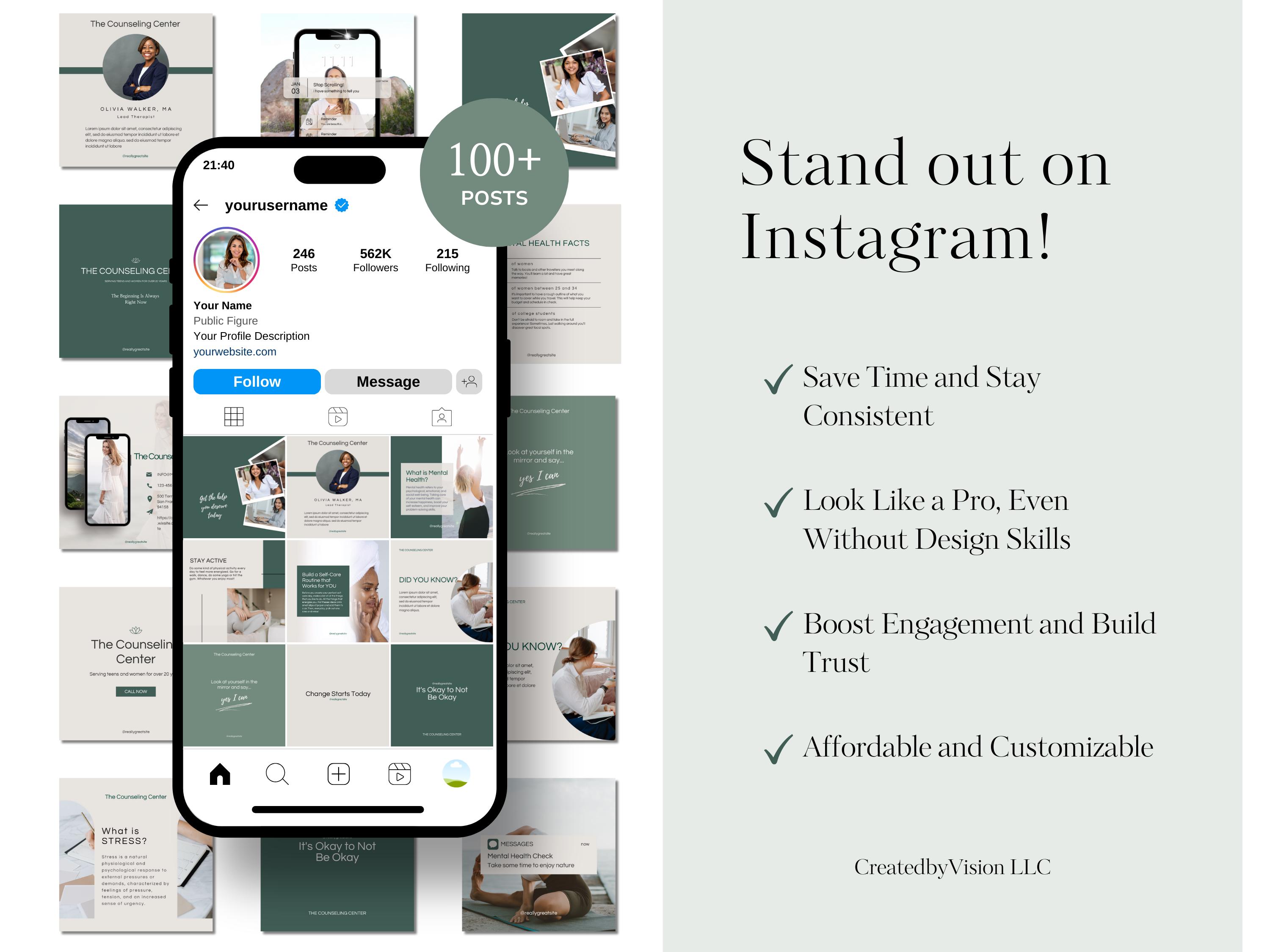 WIX Website Template, Social Media Templates, Instagram, Brochure ...