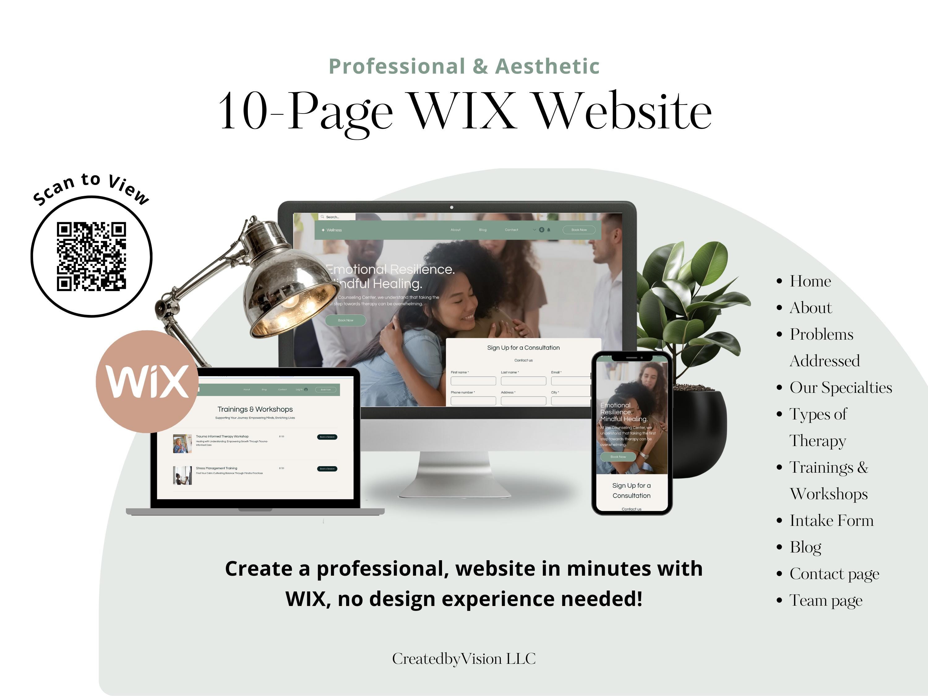 WIX Website Template, Social Media Templates, Instagram, Brochure ...