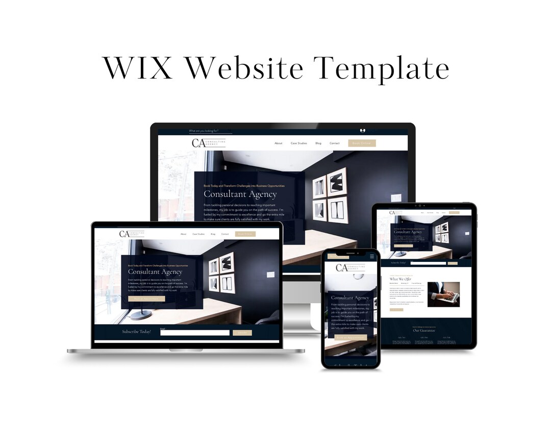 WIX Website Template, WIX Theme, WIX Blog Design, Consulting Website Template, Web Design ...